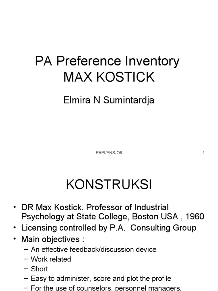 PAPI Kostick Test Overview and Interpretation | PDF | Leadership ...