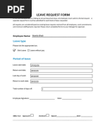 Annual Leave Request Form Template | PDF