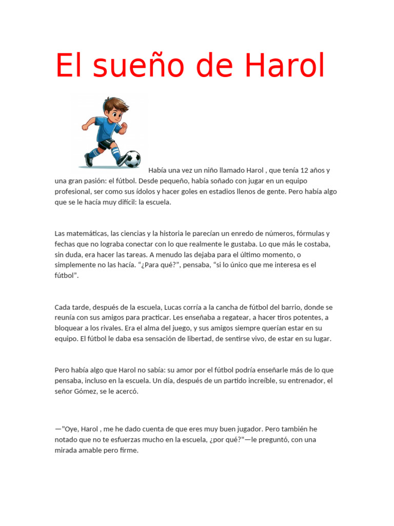 Harol: Fútbol y Aprendizaje Matemático | PDF | Asociación de Futbol