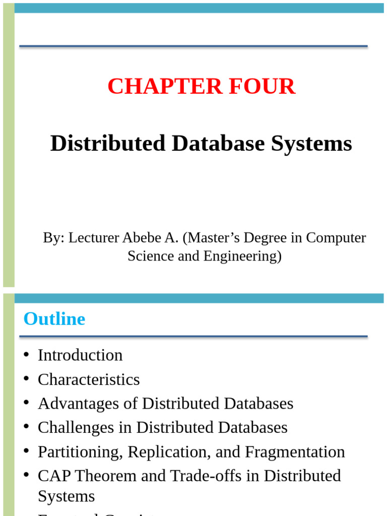 Overview of Distributed Database Systems | PDF | Databases ...