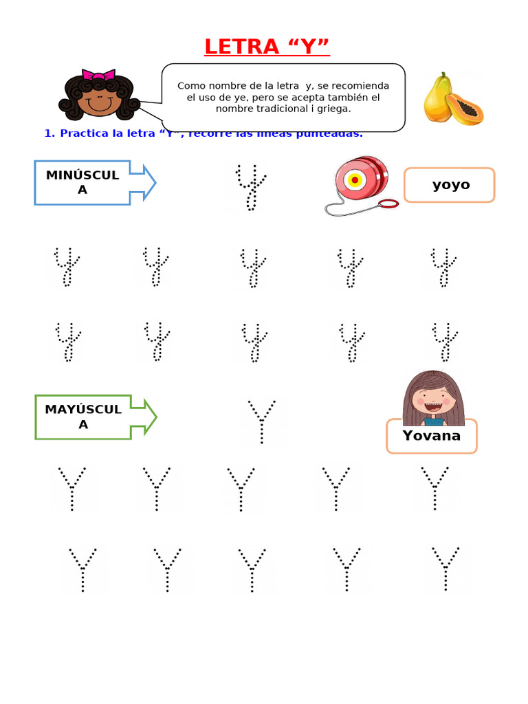 26 Ficha Letra y | PDF