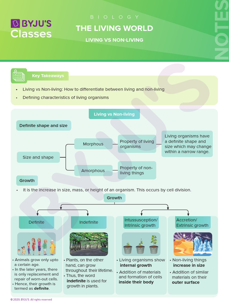 1) Living World | PDF | Reproduction | Cell (Biology)