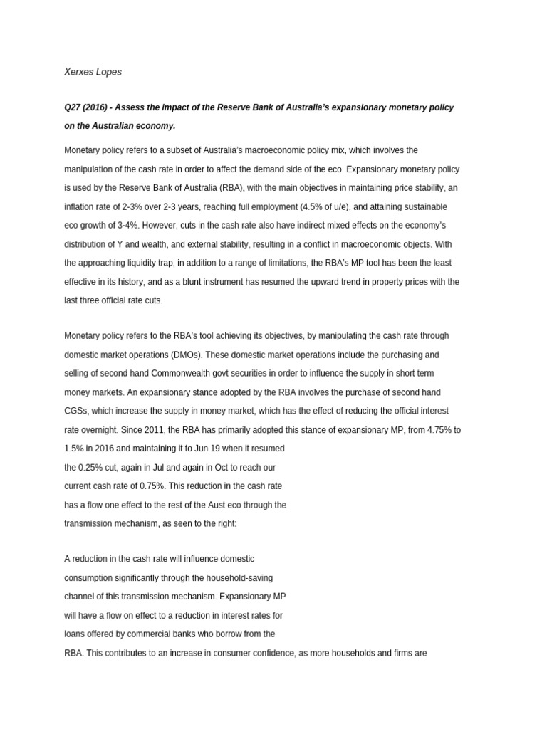Monetary Policy Broad Draft 2 | PDF | Inflation | Monetary Policy