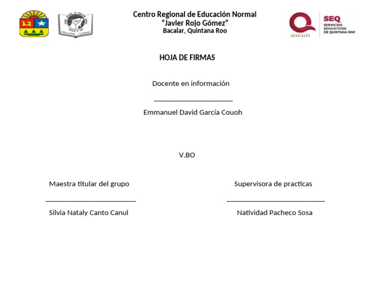 Hoja de Firmas | PDF