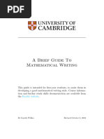 Writing Mathematics Effectively | PDF | Idea | Teaching Mathematics