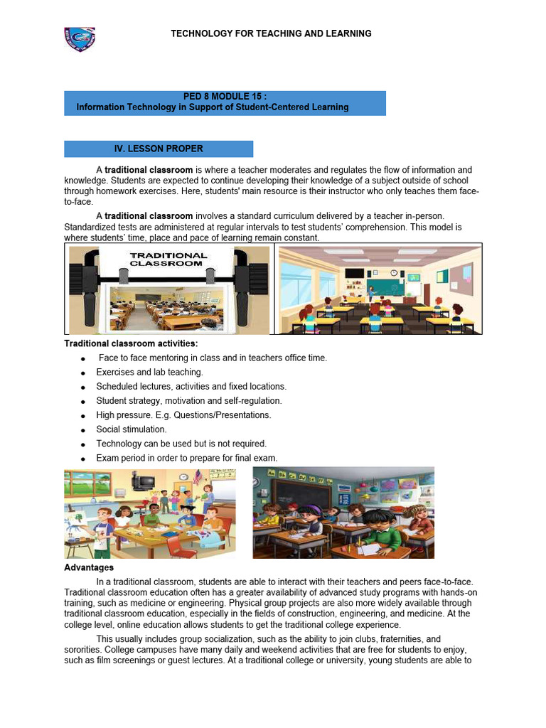 Ped 8 Module 15 Lesson Proper | PDF | Learning | Teachers