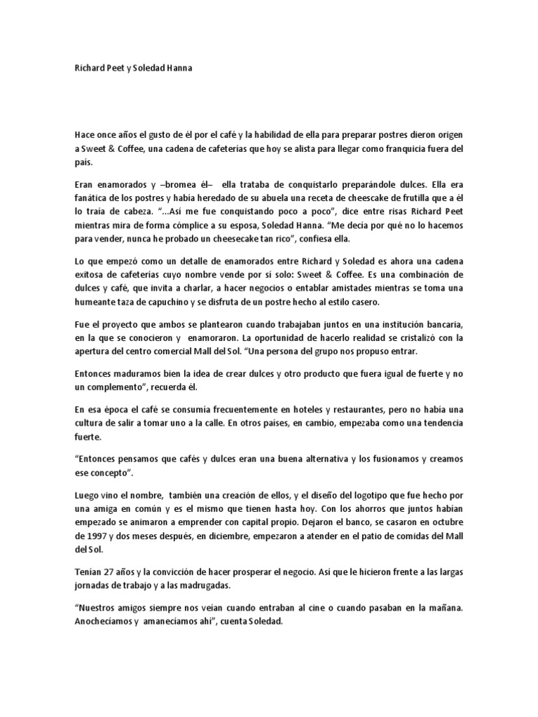 Richard Peet y Soledad Hanna | PDF | café | Exportaciones