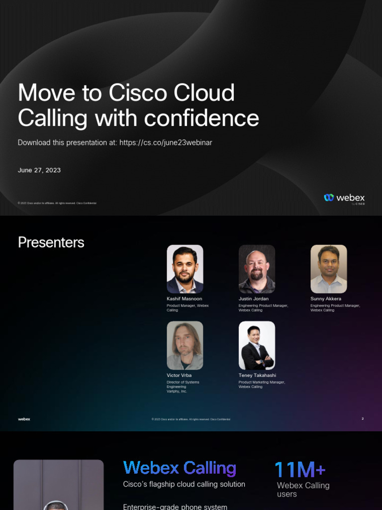 Move To Cisco Cloud Calling With Confidence-Post-Webinar | PDF | Call ...
