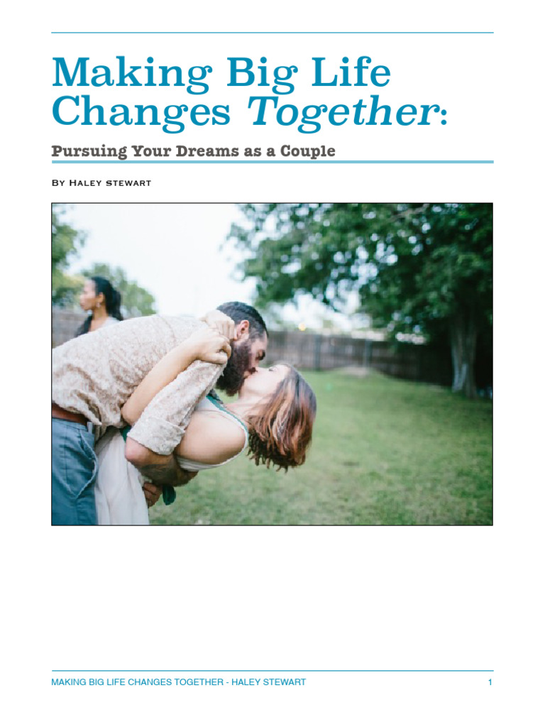 Making Big Life Changes Together | PDF | Cost Of Living | Prayer