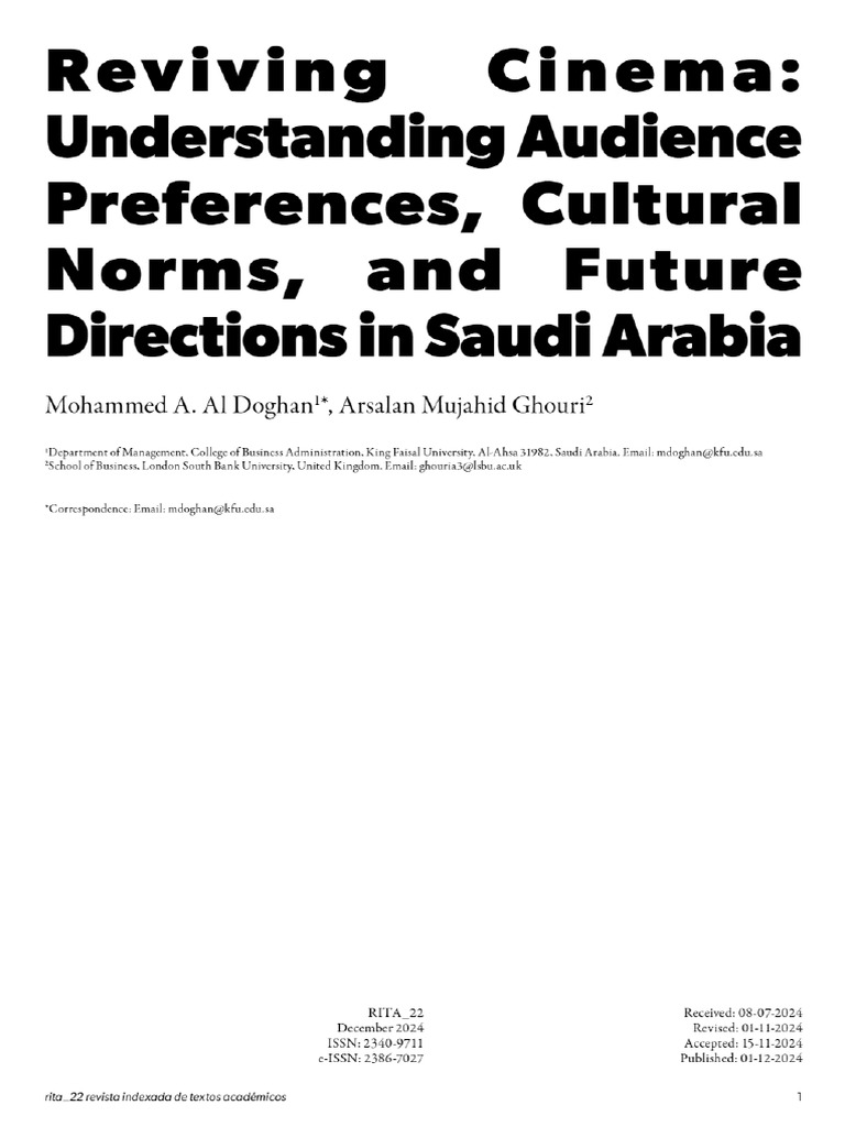 View of Reviving Cinema Understanding Audience Preferences Cultural ...