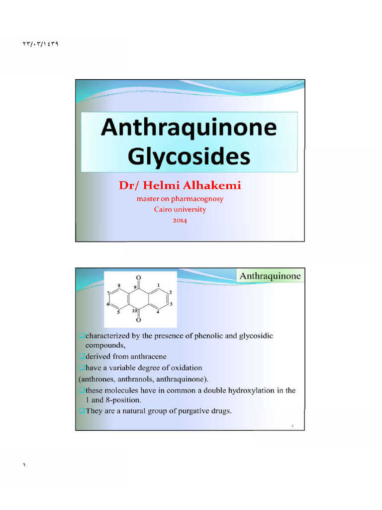 7-Anthraquinone Glycosides4 ST | PDF