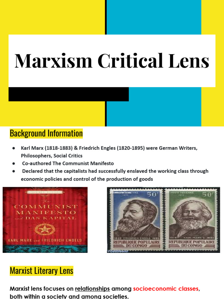 Marxism Critical Lens 2023 | PDF | Marxism | Karl Marx