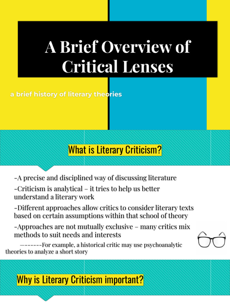 Overview of Literary Critical Lenses | PDF | Literary Criticism ...
