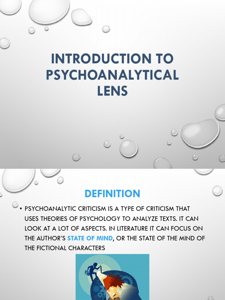 Understanding Psychoanalytic Lens | PDF | Psychoanalysis | Unconscious Mind