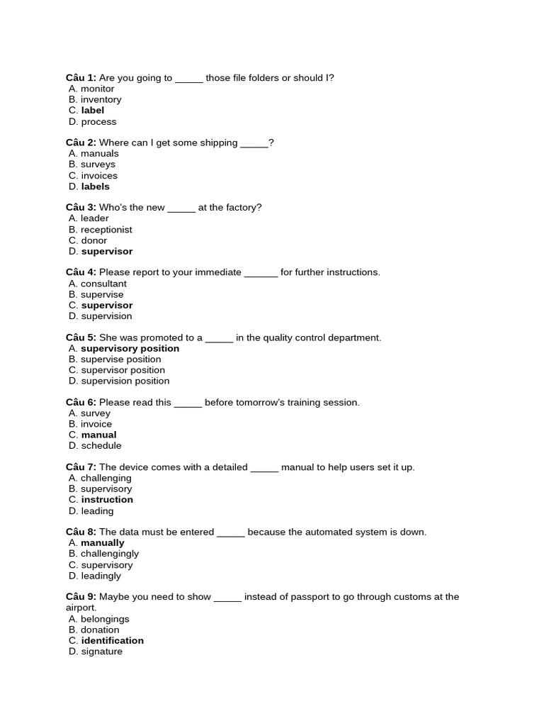Toeic Lesson 7 (13 - 8 - 2025) | PDF