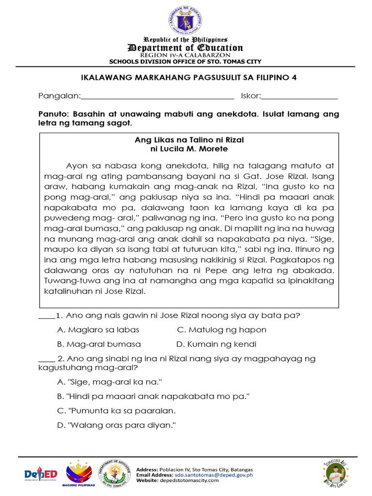 Filipino 4 | PDF