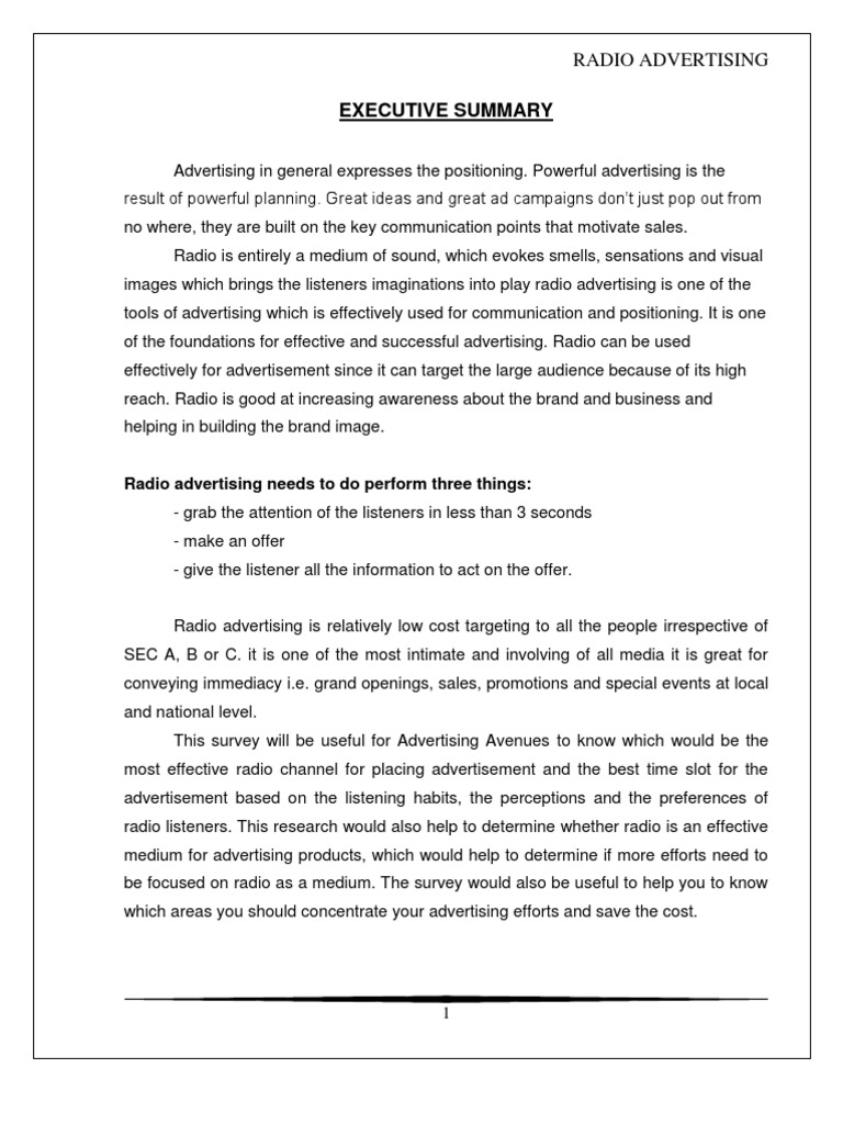 Radio Advertising | PDF | Advertising | Television Advertisement