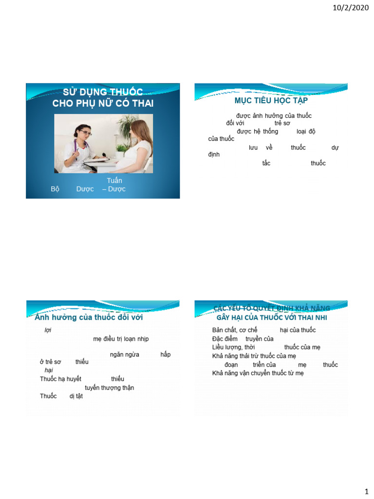Sử Dụng Thuốc Cho Pnct | PDF