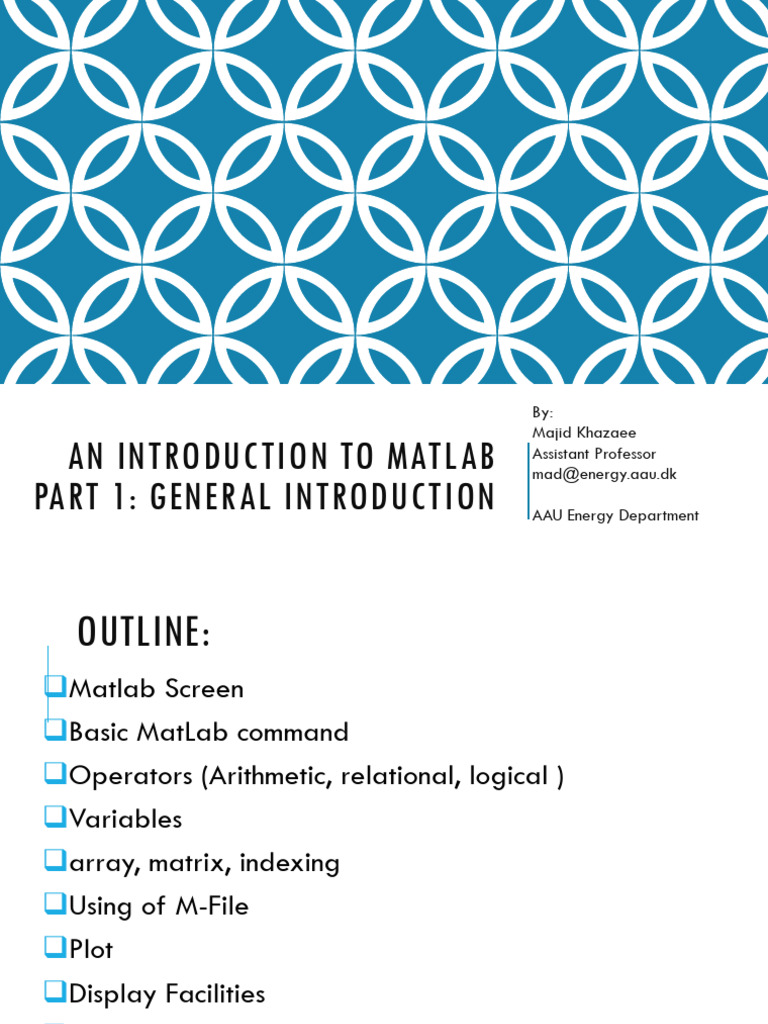 Introduction to MATLAB Basics | PDF | Matrix (Mathematics) | Matlab