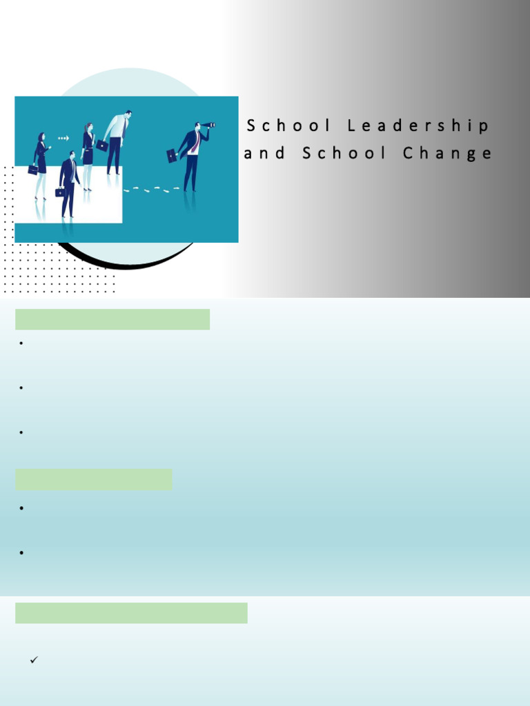 W2 - School Leadership and School Change | PDF | Mentorship | Leadership