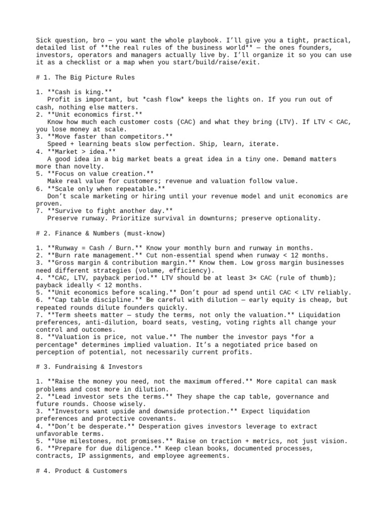 Buisness World Rules Almost All The Rules | PDF | Valuation (Finance ...
