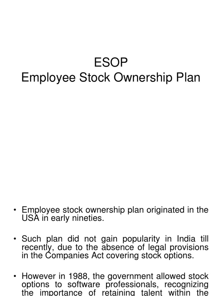 ESOP | PDF | Employee Benefits | Employee Stock Ownership Plan