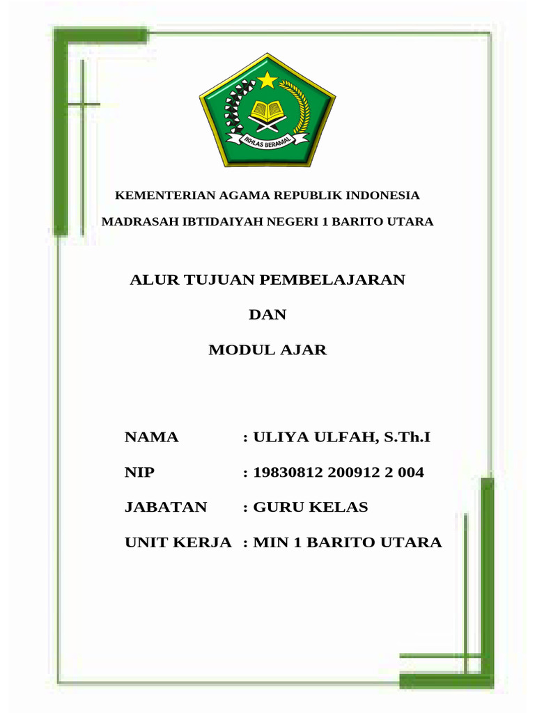Cover Atp Dan Modul Ajar (Uliya Ulfah) | PDF