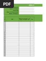 Aral Reading Attendance | PDF