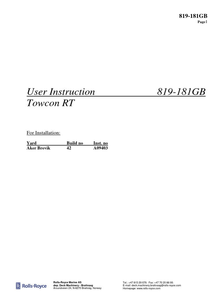 Towcon 819-181GB | PDF | Pump | Valve