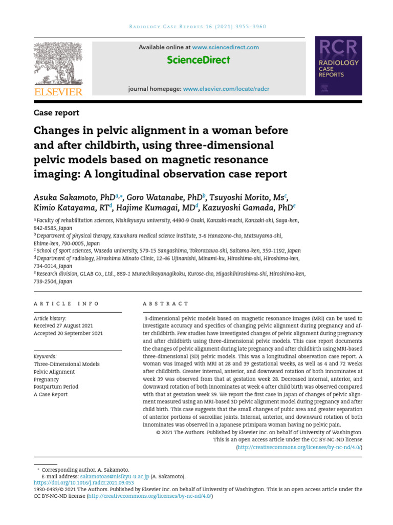 Changes in Pelvic Alignment in a Woman Before | PDF | Pelvis | Childbirth