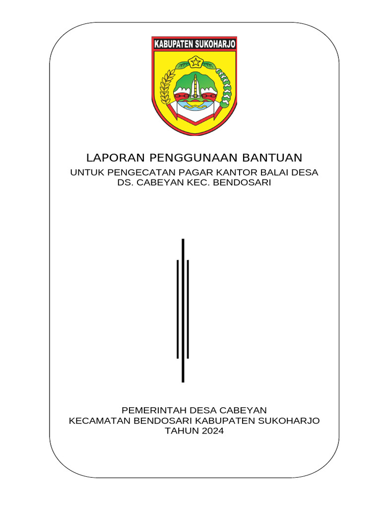 2 Lpj Bankeu Bhbk Tahun 2024 Cat Pagar Kantor Desa | PDF