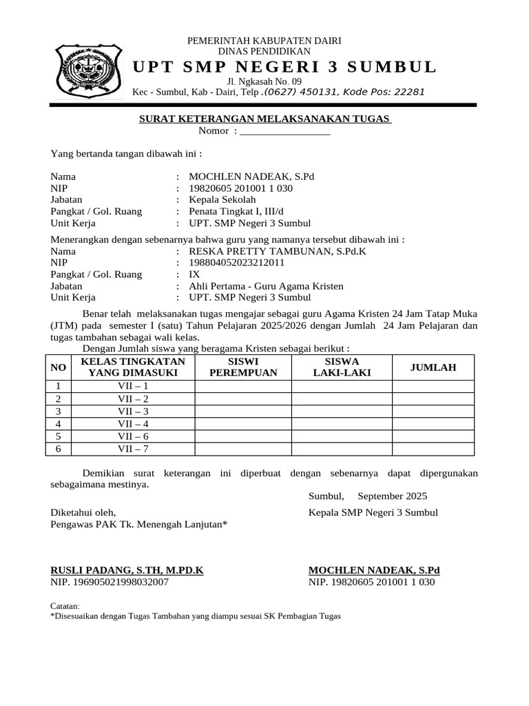 Blanko Menengah Lanjutan 2025 Ganjil | PDF