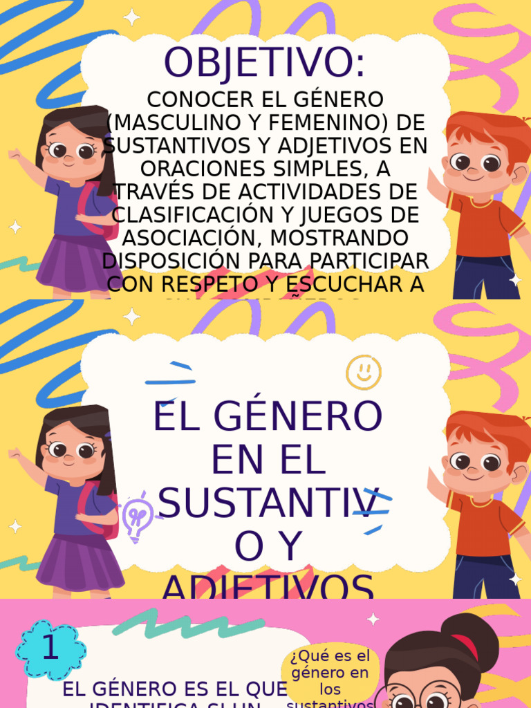 El Género en El Sustantivo y Adjetivos | PDF