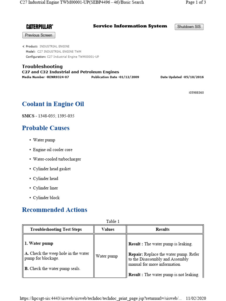 Coolant in Engine Oil TWM | PDF | Internal Combustion Engine | Engine ...