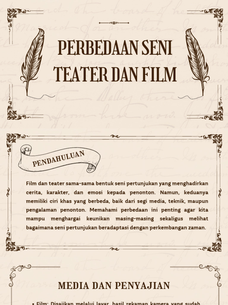 Perbedaan Teater dan Film | PDF