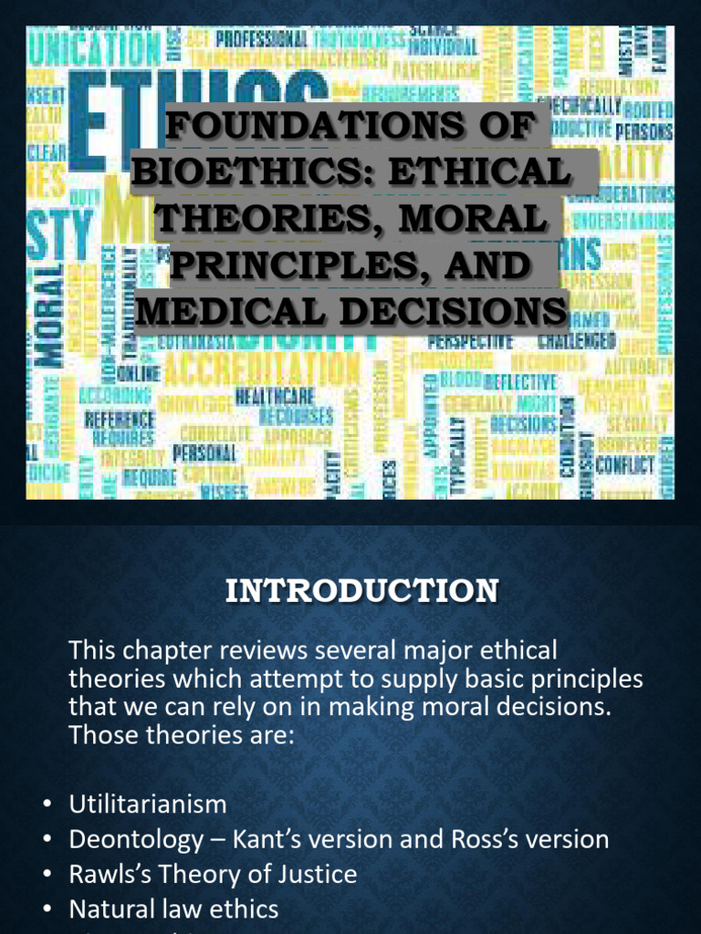Bioethics: Ethical Theories Overview | PDF | Utilitarianism | Justice