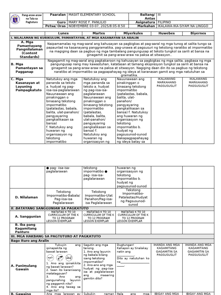 q2 Week 9 Filipino Final | PDF