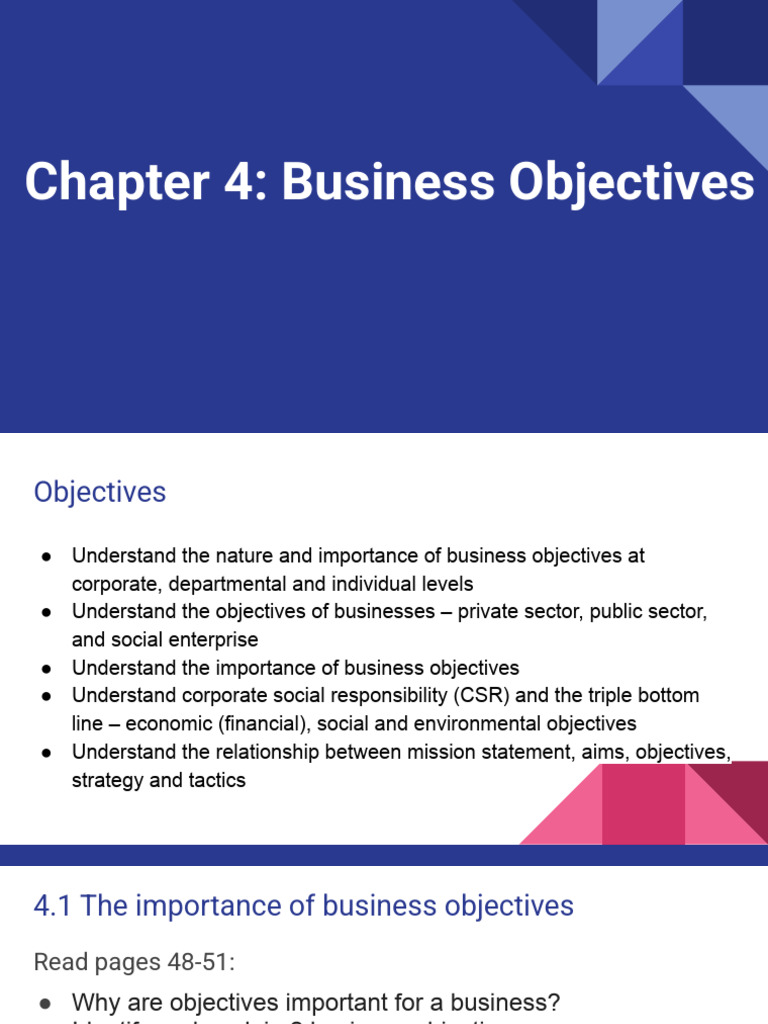 Understanding Business Objectives and Ethics | PDF | Corporate Social ...
