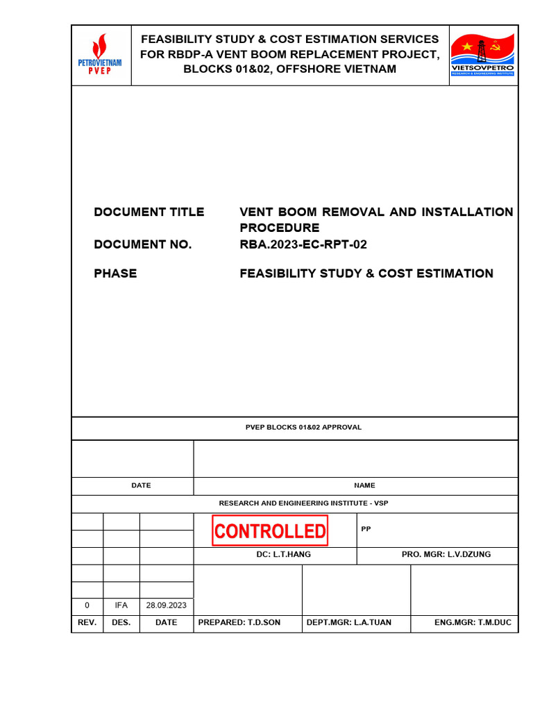Vent Boom Replacement Feasibility Study | PDF | Crane (Machine) | Tonne