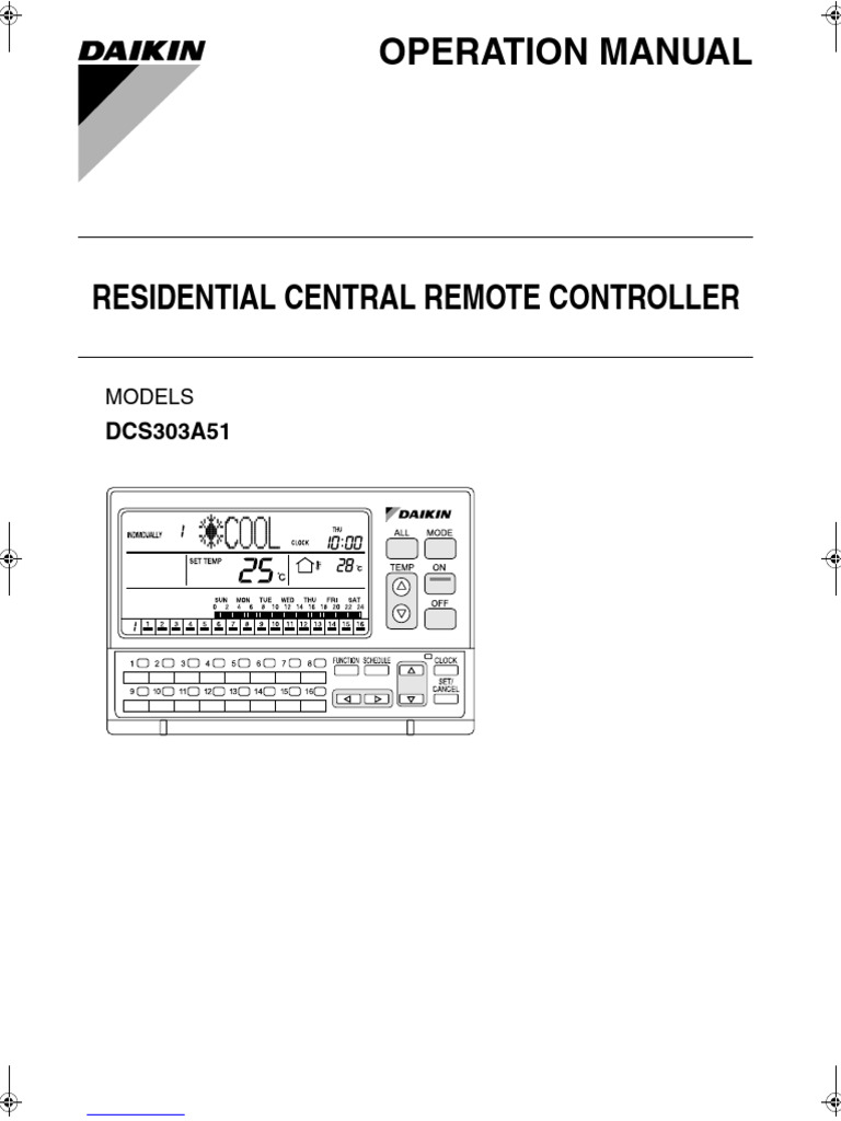 DCS303A51 Remote Controller Manual | PDF | Air Conditioning | Fires