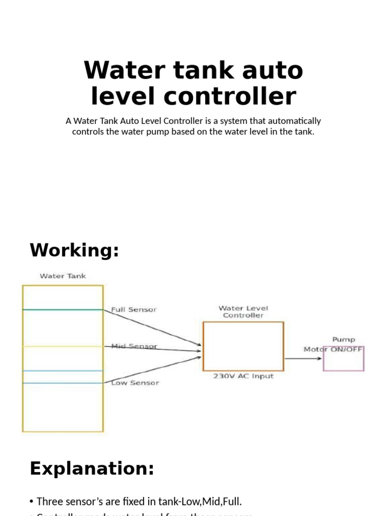 Water Tank Auto Level Controller | PDF