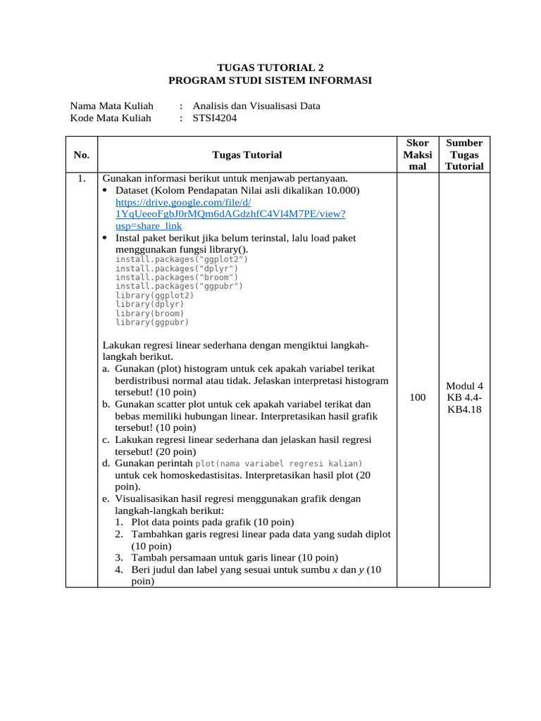 Tugas Tutorial 2-Update | PDF