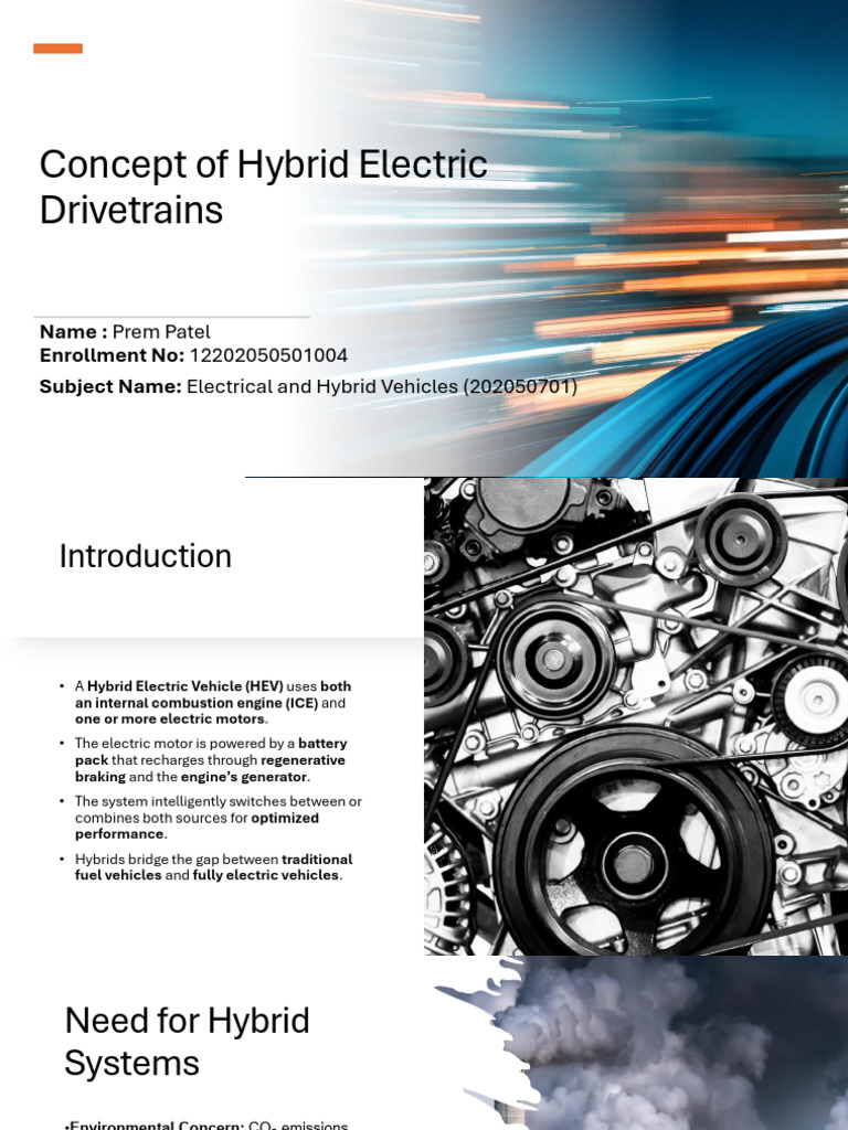 Understanding Hybrid Electric Drivetrains | PDF | Hybrid Vehicle ...