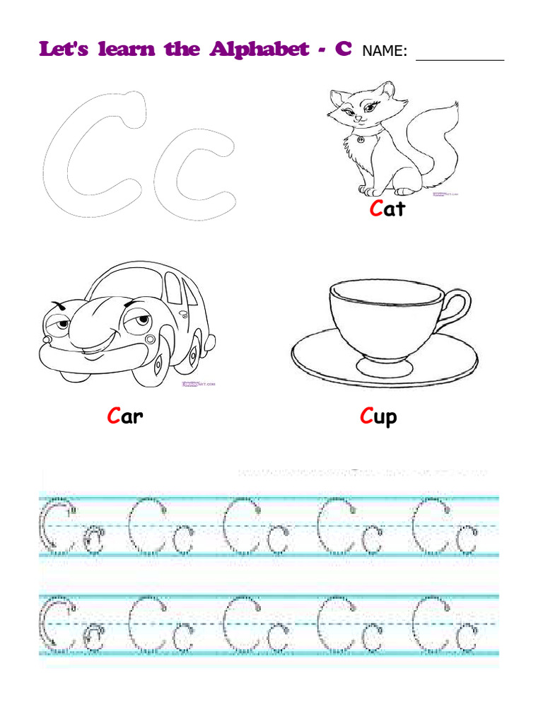 Let's Learn The Alphabet - C: Name | PDF