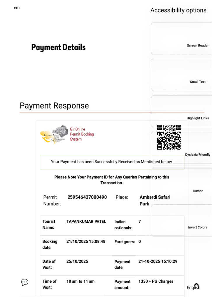 Only Official Booking Website for Gir Online Permit Booking System ...