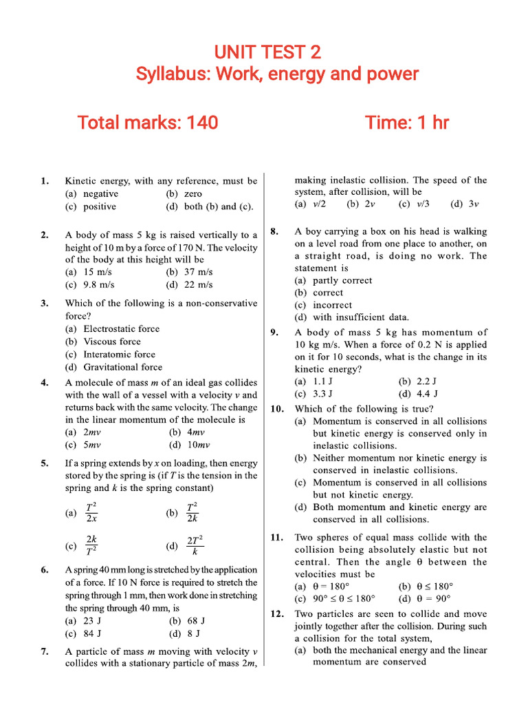 Unit Test 2 | PDF