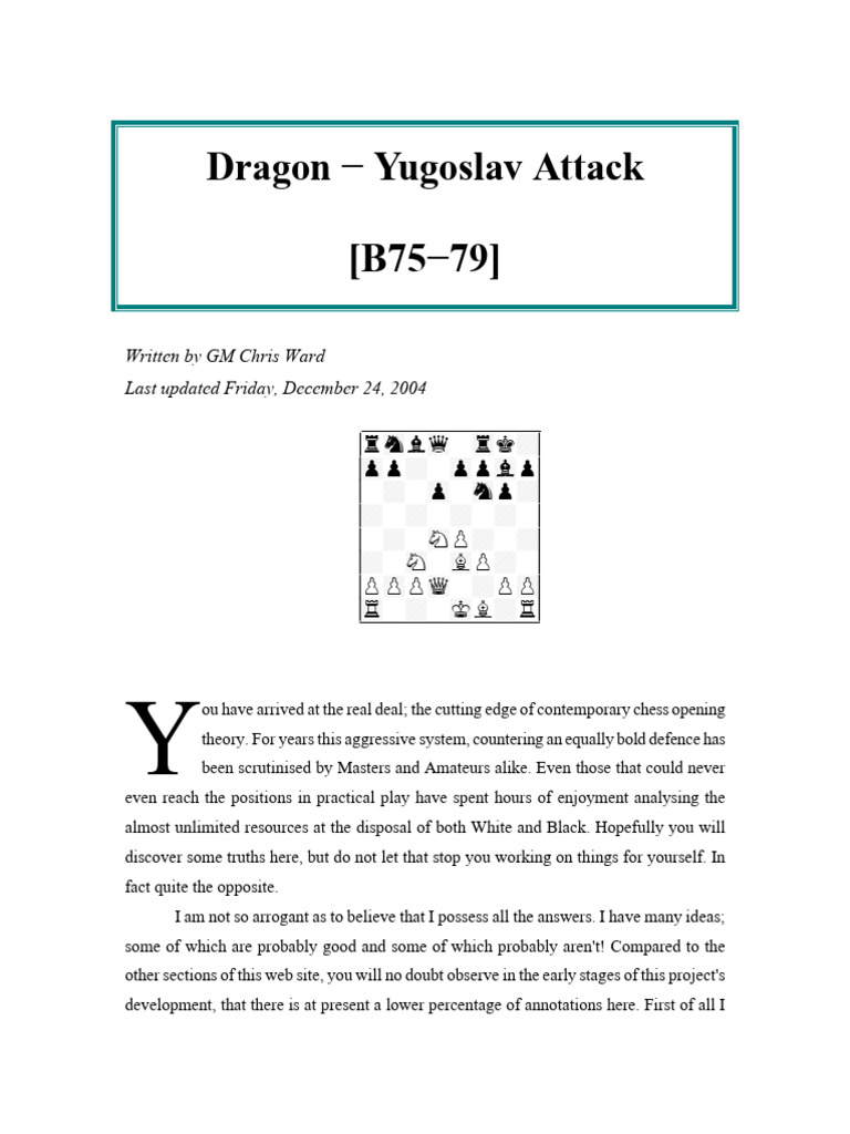 Yugoslav Attack | PDF | Chess | Chess Theory