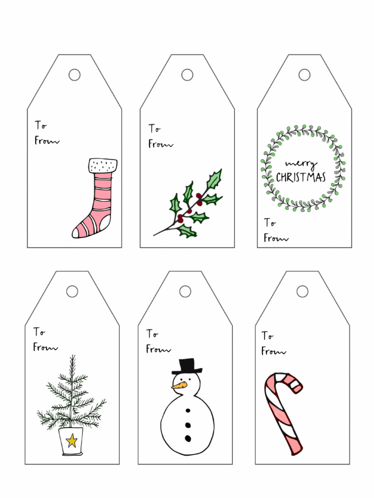 Doodle Christmas Tags | PDF