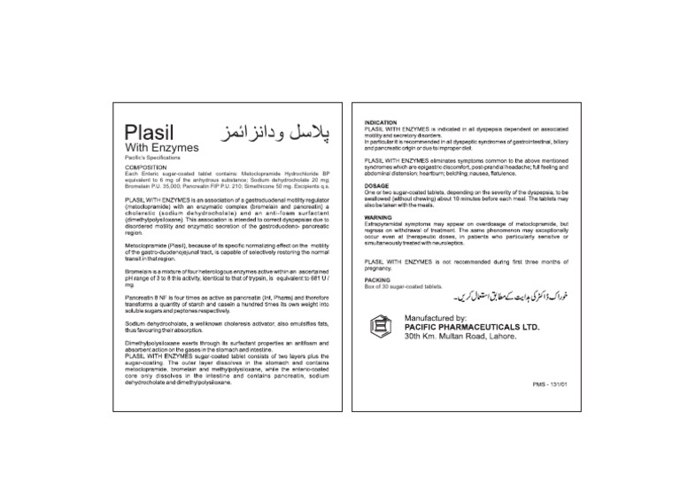 PLASIL With Enzymes | PDF