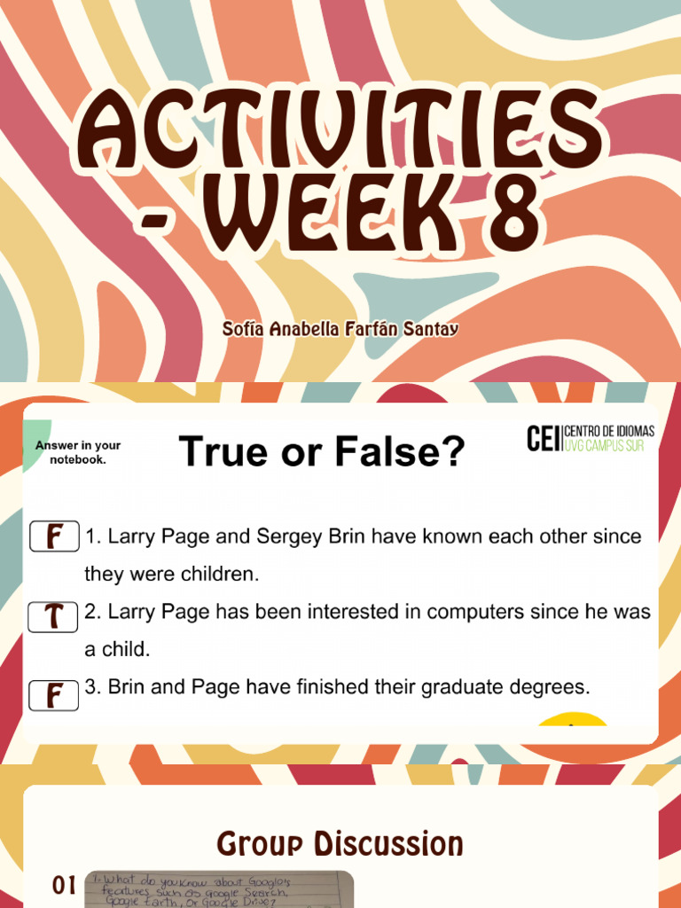 Activities Week 8 | PDF
